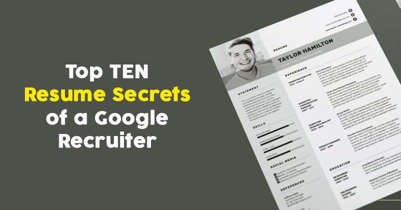 Top 10 Resume Secrets That Will Help you Crack A Job — Marketing Mind