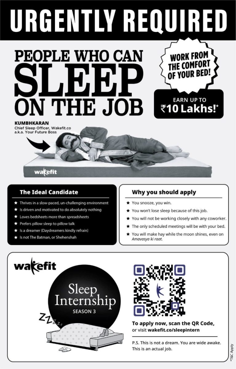 Here’s Why Wakefit’s Sleep Internship Goes Viral Every Year - Marketing Mind